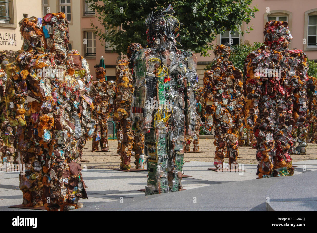 HA Schult's Trash People on display in Place Clairfontaine in ...