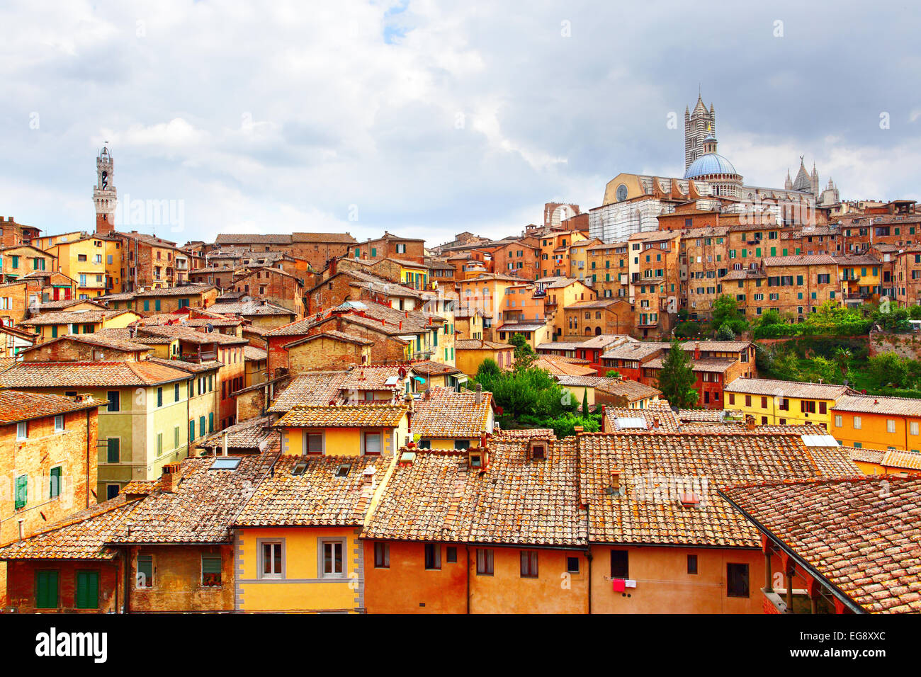 Panoramic view of Siena, Italy Stock Photo - Alamy