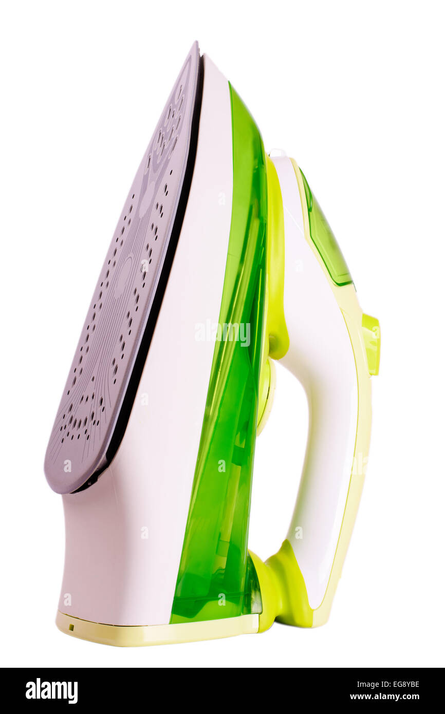 Modern and powerful iron isolated on white background Stock Photo - Alamy