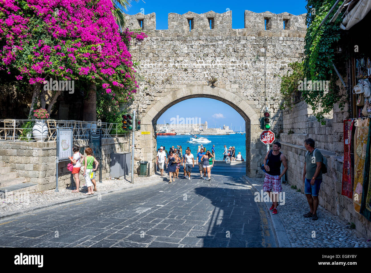Medieval old City of Rhodes Rodos Dodecanese Stock Photo - Alamy
