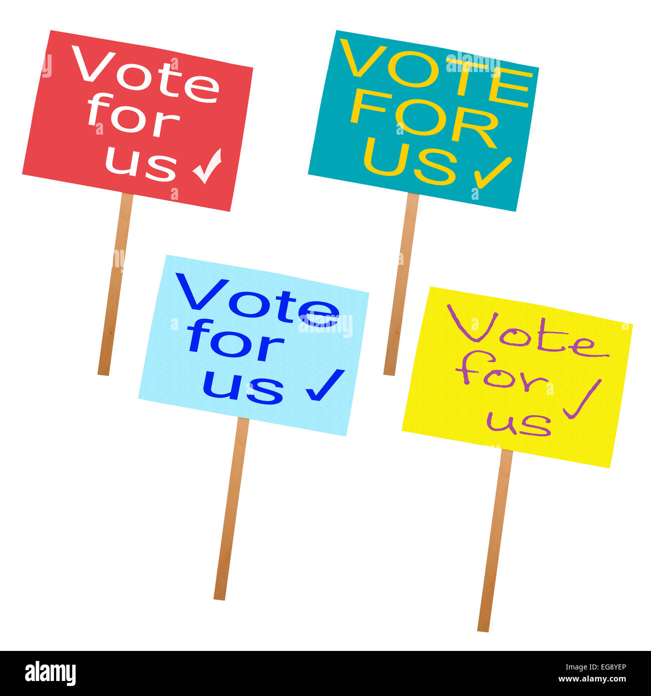 Labour and conservative banners Cut Out Stock Images & Pictures - Alamy