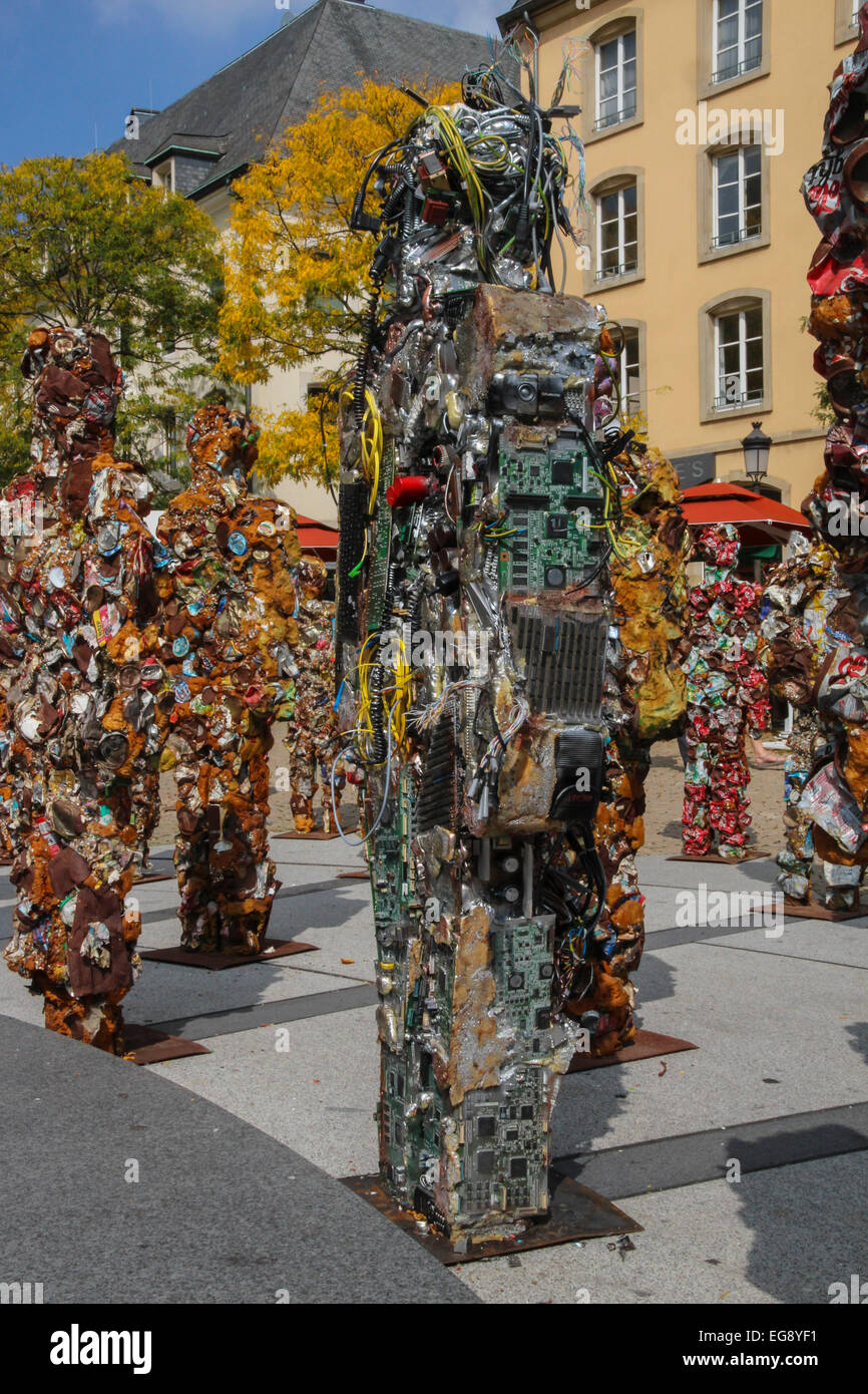 HA Schult's Trash People on display in Place Clairfontaine in ...