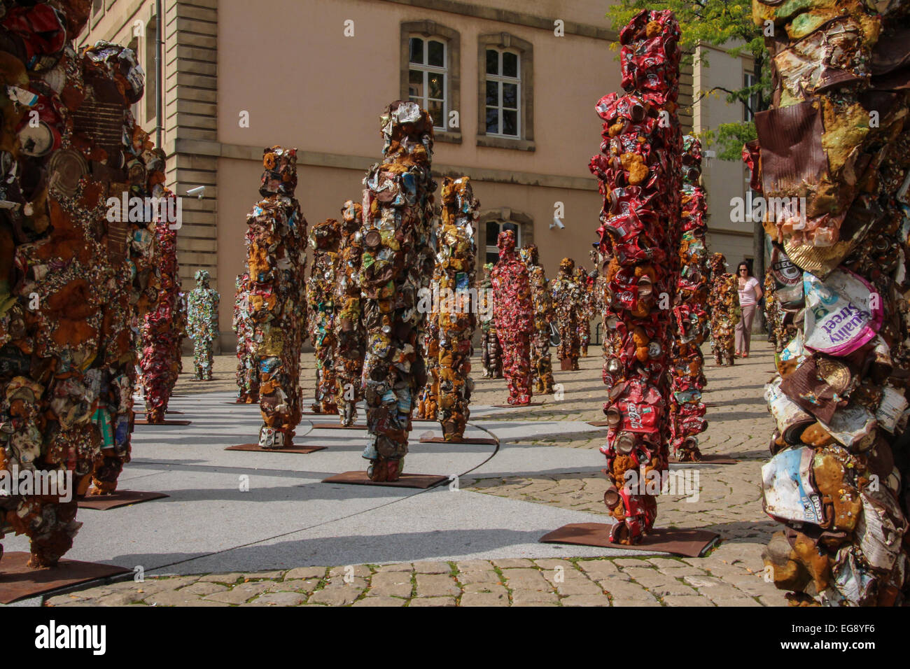 HA Schult's Trash People on display in Place Clairfontaine in ...