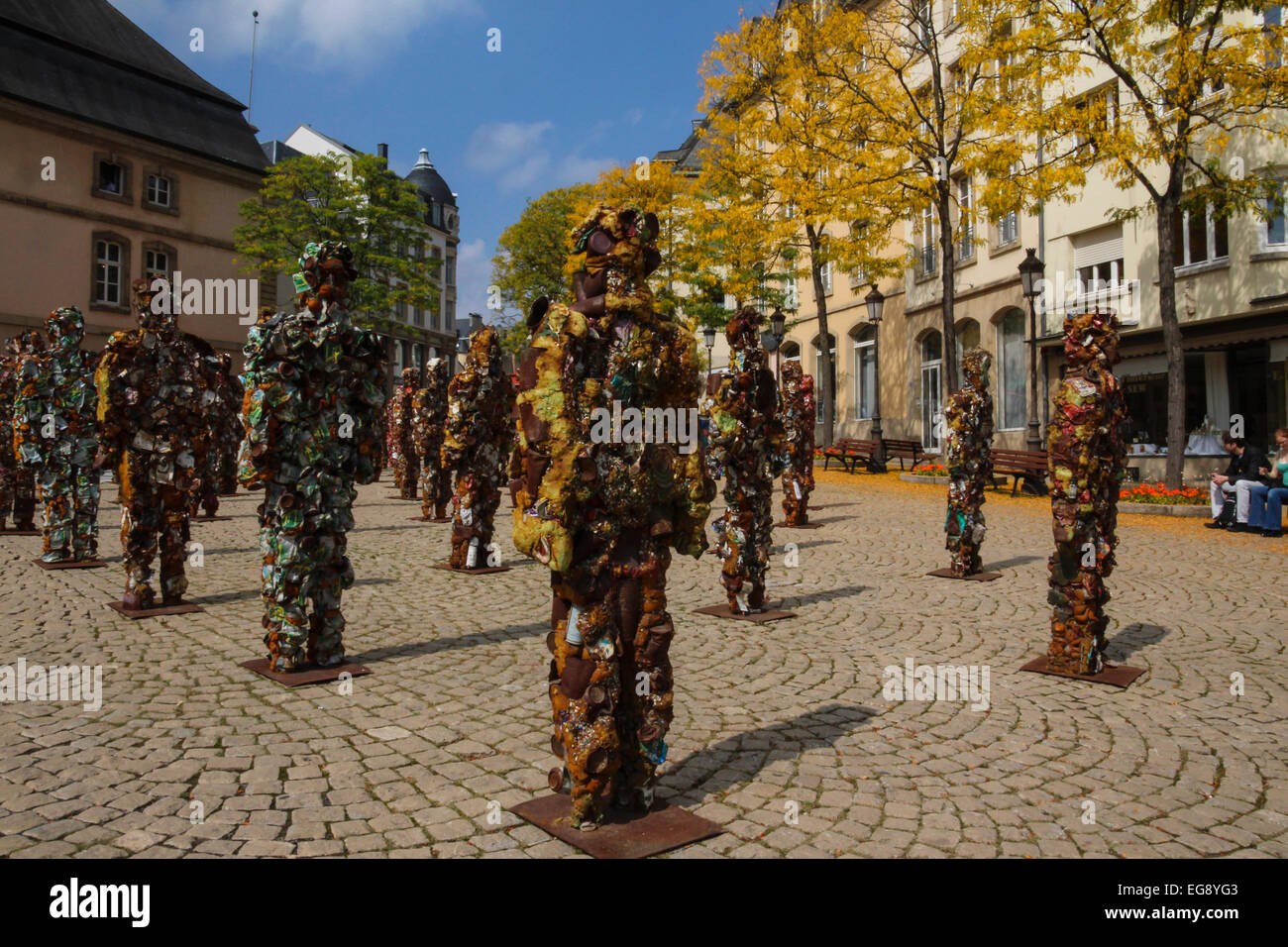 HA Schult's Trash People on display in Place Clairfontaine in ...