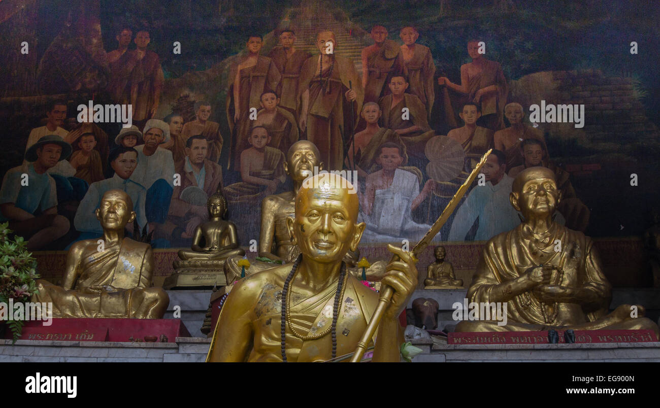 Famous Monk Statues at Doi Suthep Temple in Chiang Mai, Thailand Stock ...