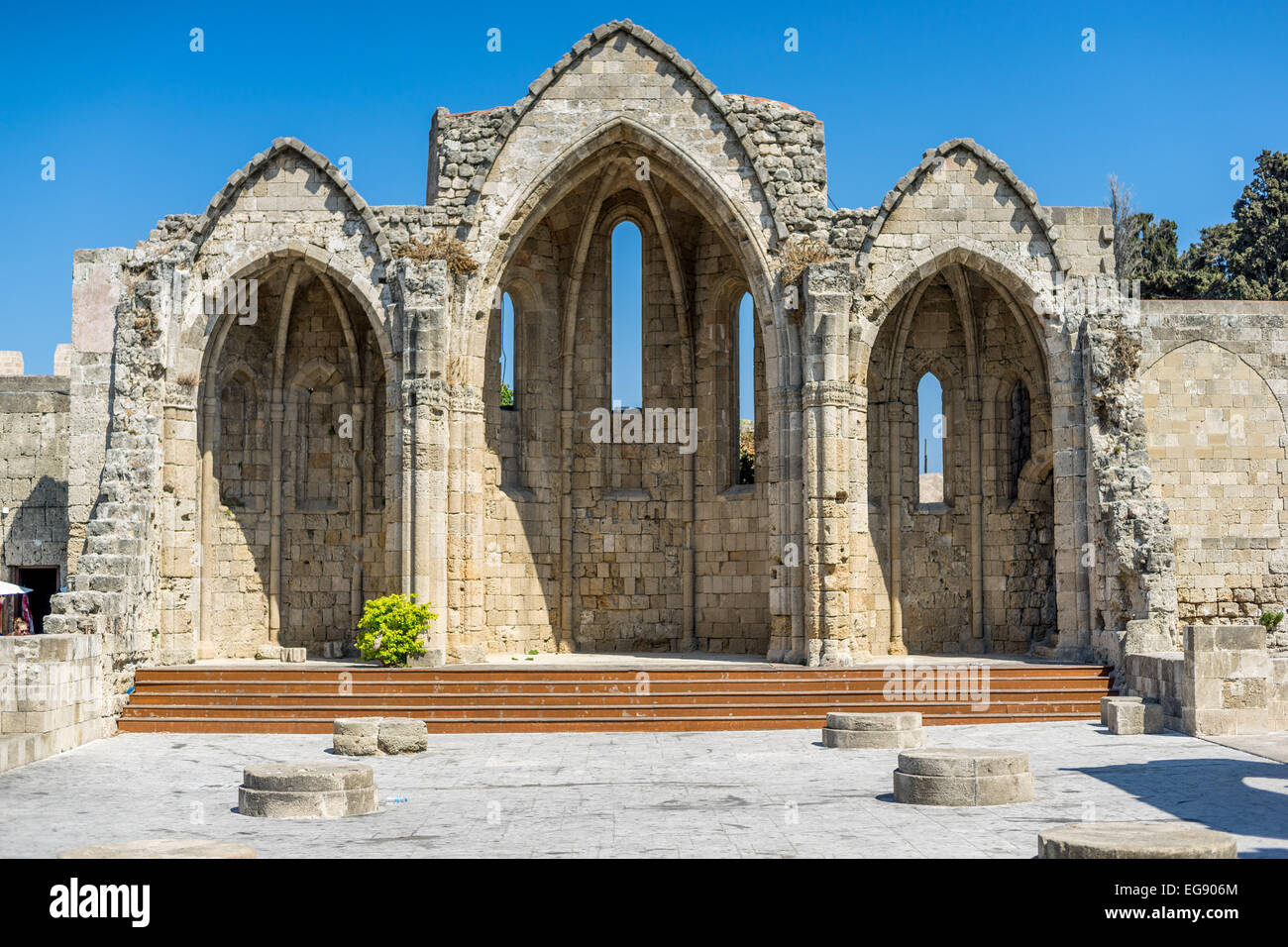 Church of the Virgin of the Burgh Rhodes Rodos Stock Photo - Alamy