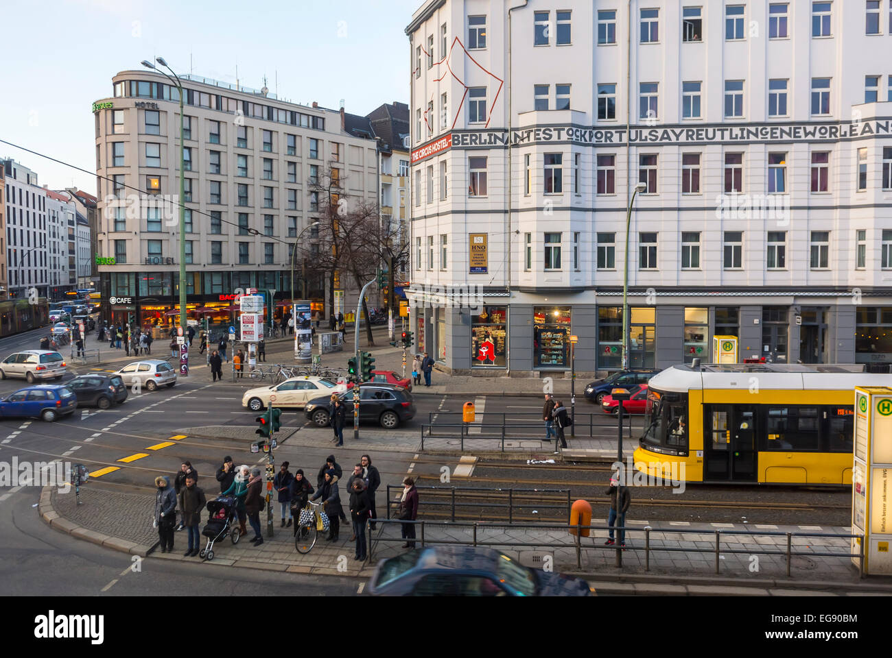 Berlin, Germany, High Angle View, Street Corner Scene, Rosenthaler ...