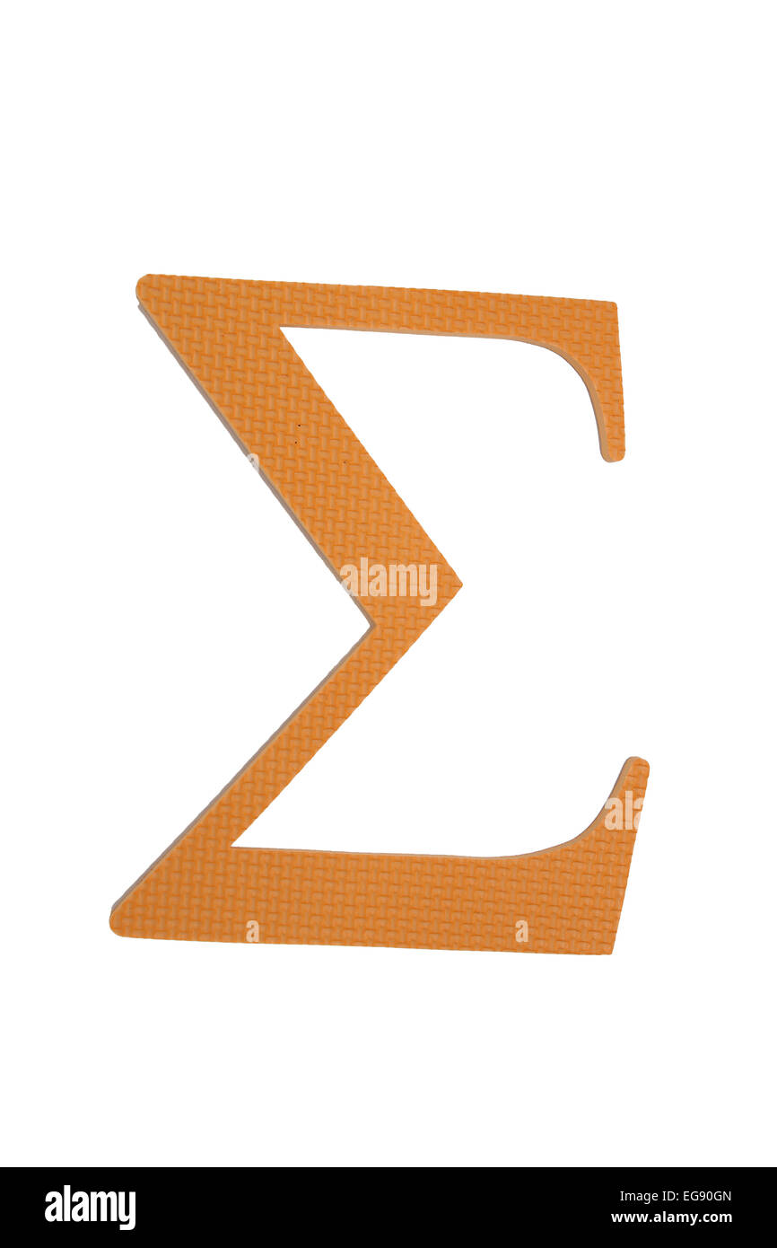 Sigma Greek Letter Stencil