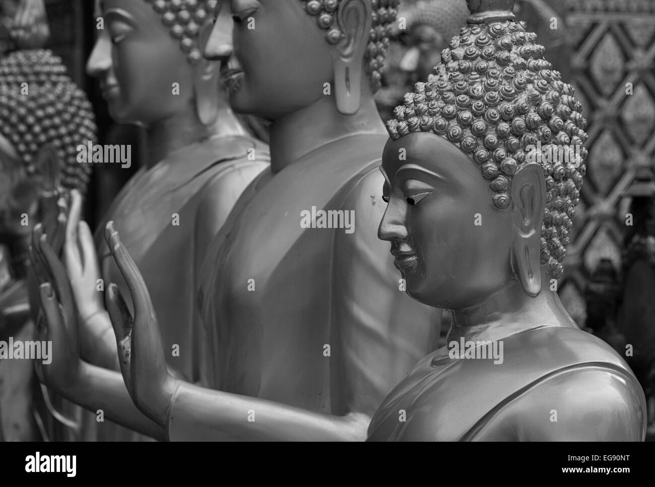 Buddha Statues at Doi Suthep Temple in Chiang Mai, Thailand Stock Photo ...