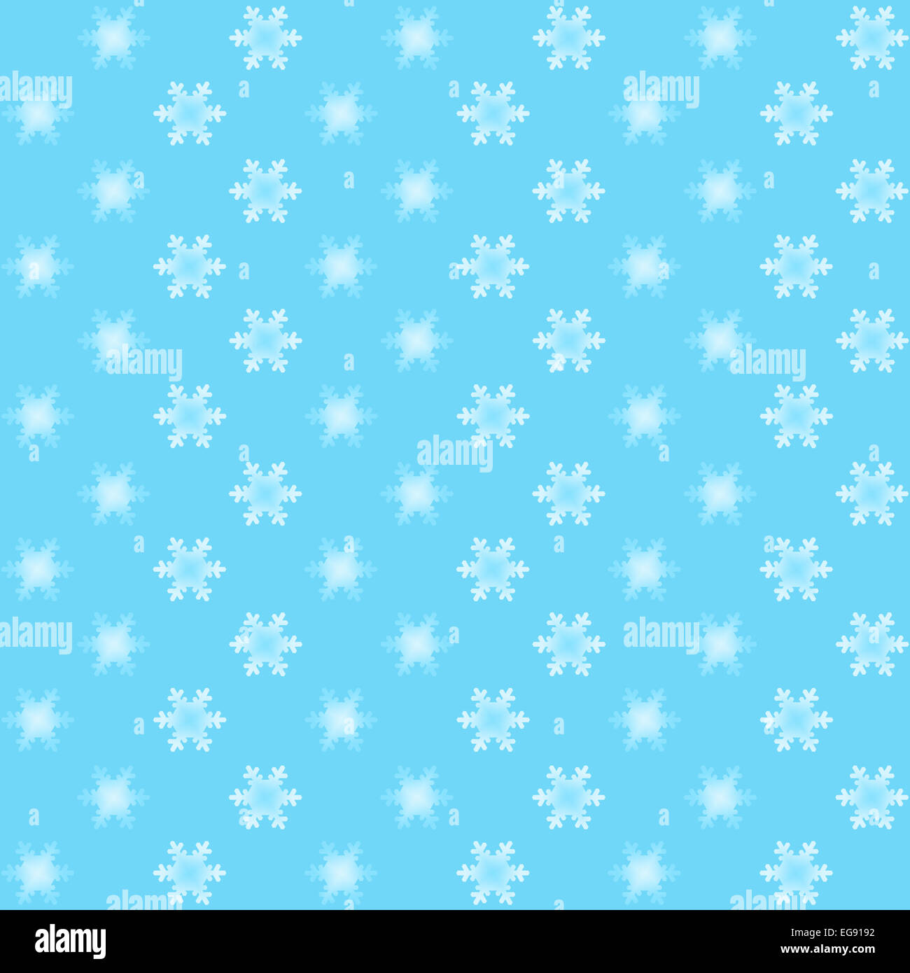 Blue and white snowflake pattern in gradients, a seamless background ...