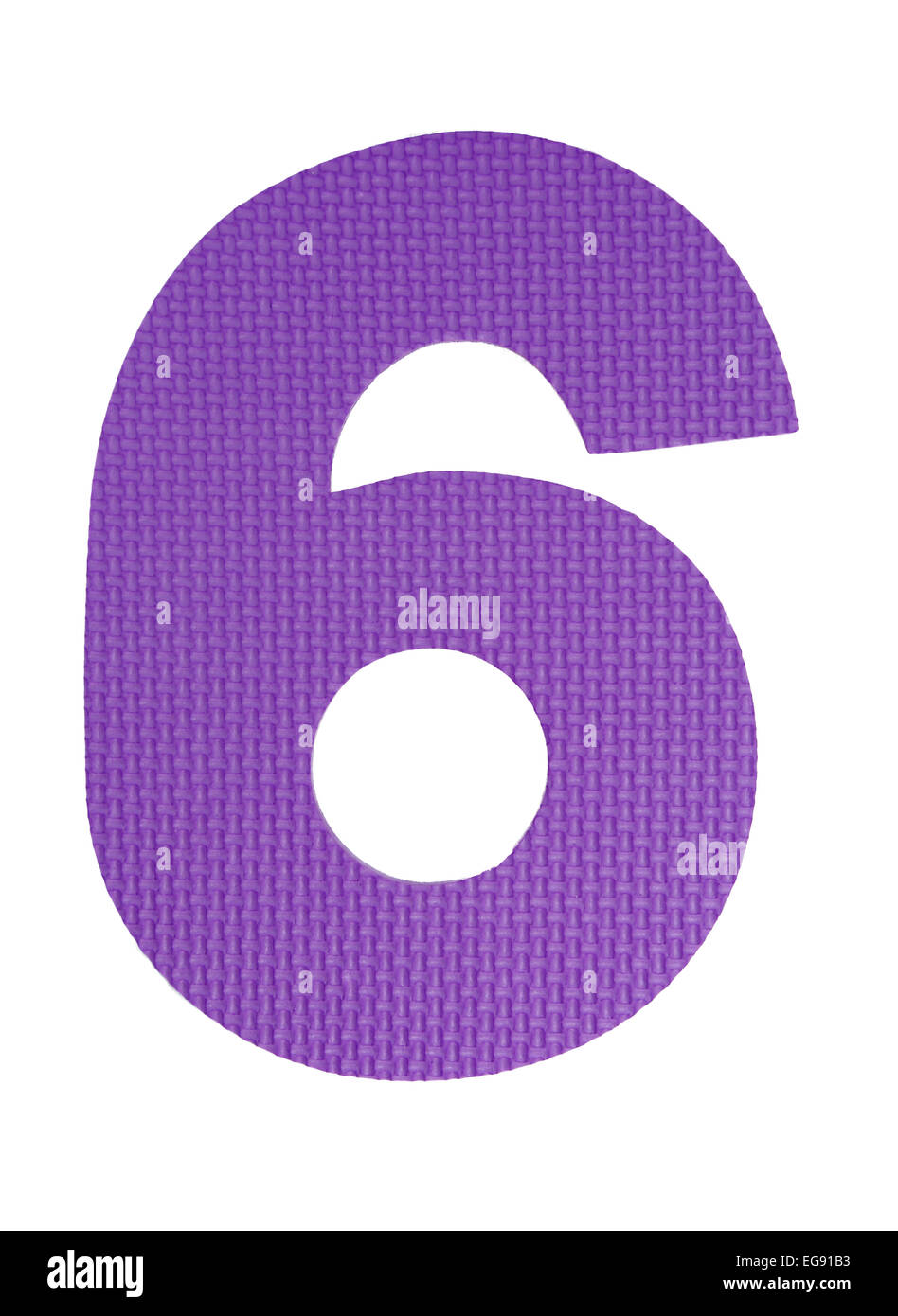 6 number digit six isolated on white background Stock Photo - Alamy