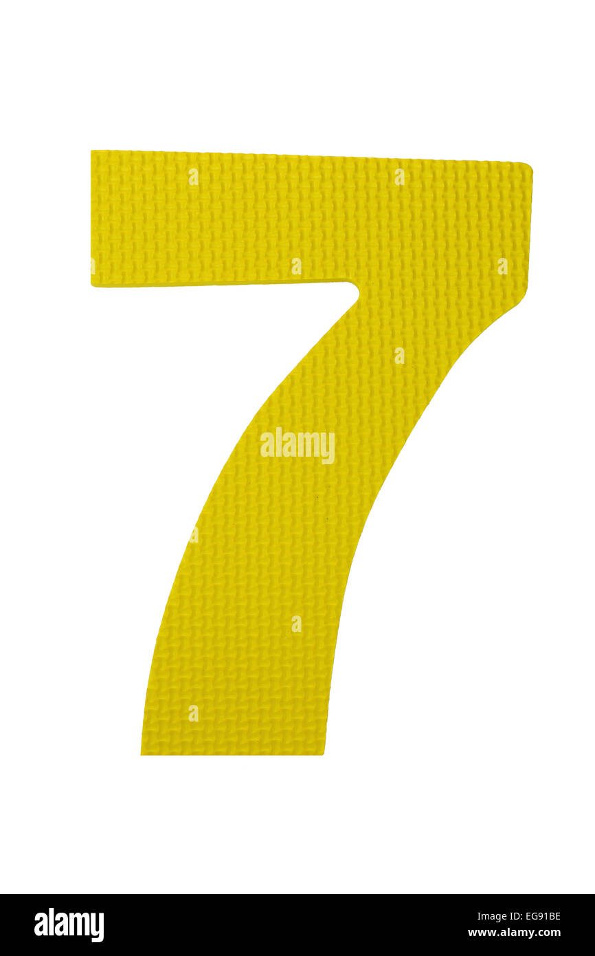 Yellow Number 7 High Resolution Stock Photography and Images - Alamy