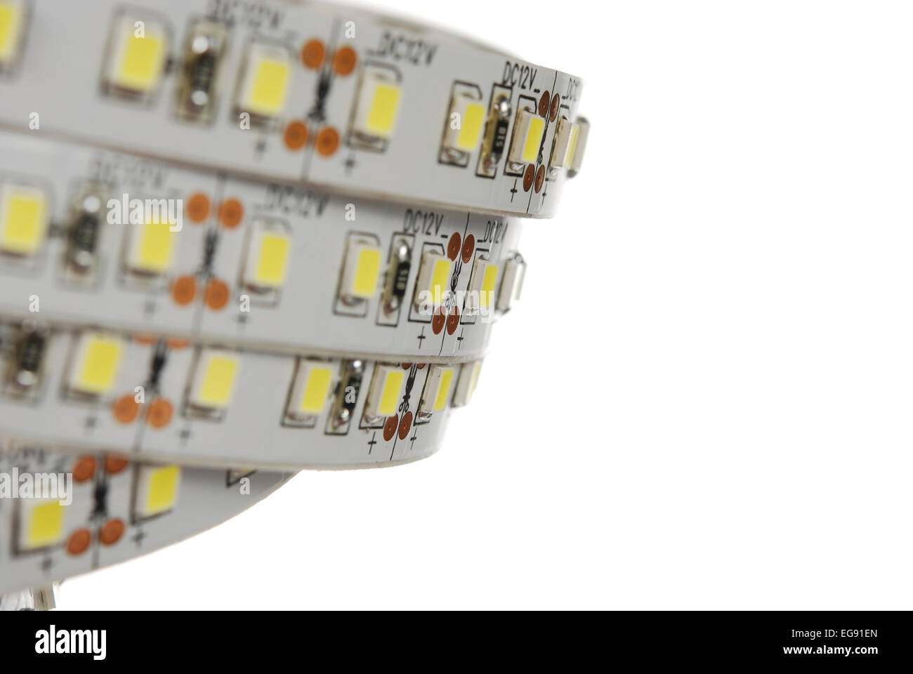 Led stripe is isolated on the white background Stock Photo - Alamy