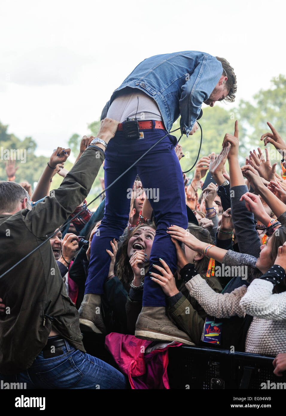 V Festival 2014 - Weston Park - Day 2 - Performances Featuring: Kaiser Chiefs,Ricky Wilson Where ...