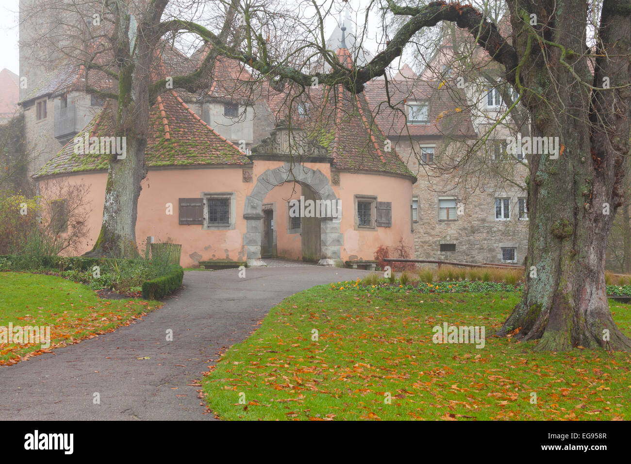 The Castle Gate in the Burg Garden, Rothenburg ob der Tauber, Germany ...