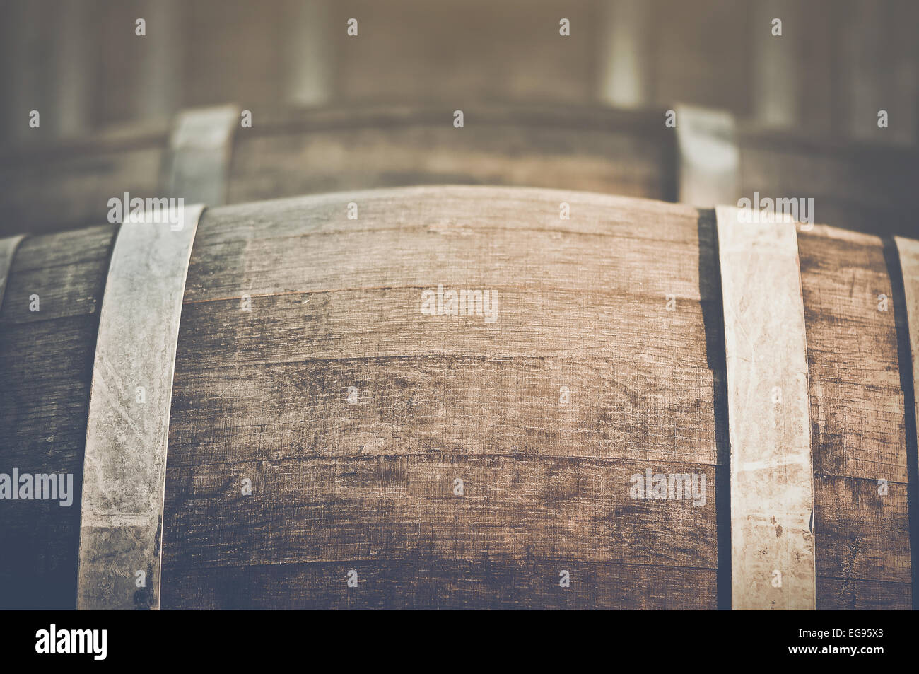 Wine Barrel with Vintage Instagram Film Style Filter Stock Photo - Alamy