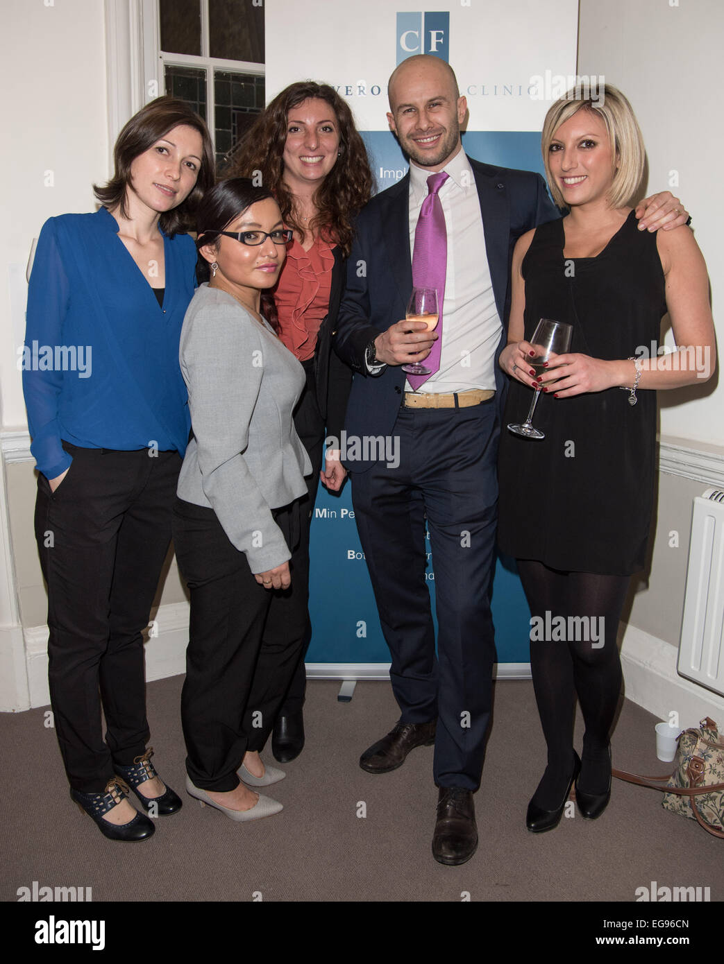 London,UK, 19th Feb 2015 : Favero (M) and his staffs attends the Favero ...