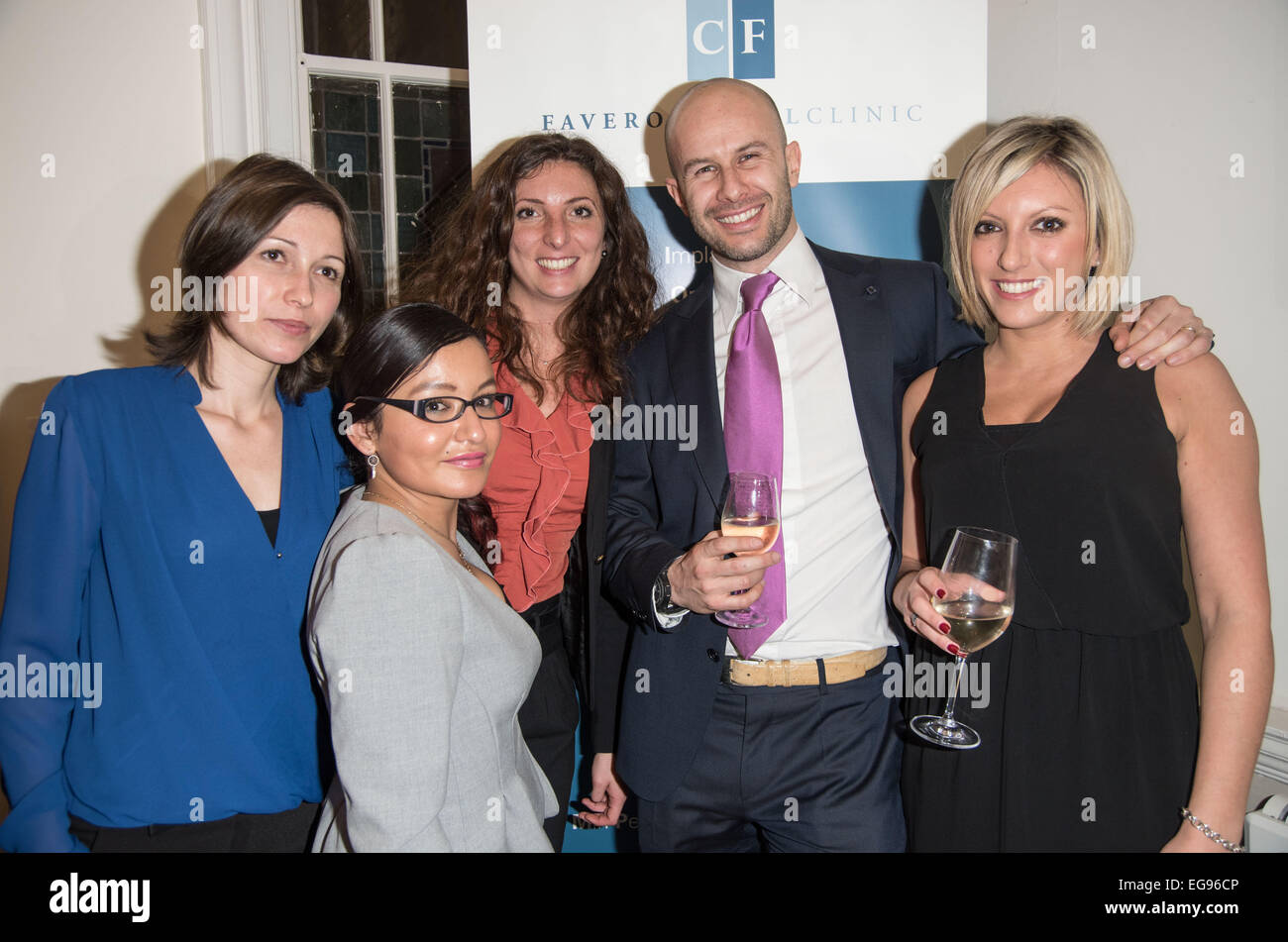 London,UK, 19th Feb 2015 : Favero (M) and his staffs attends the Favero ...