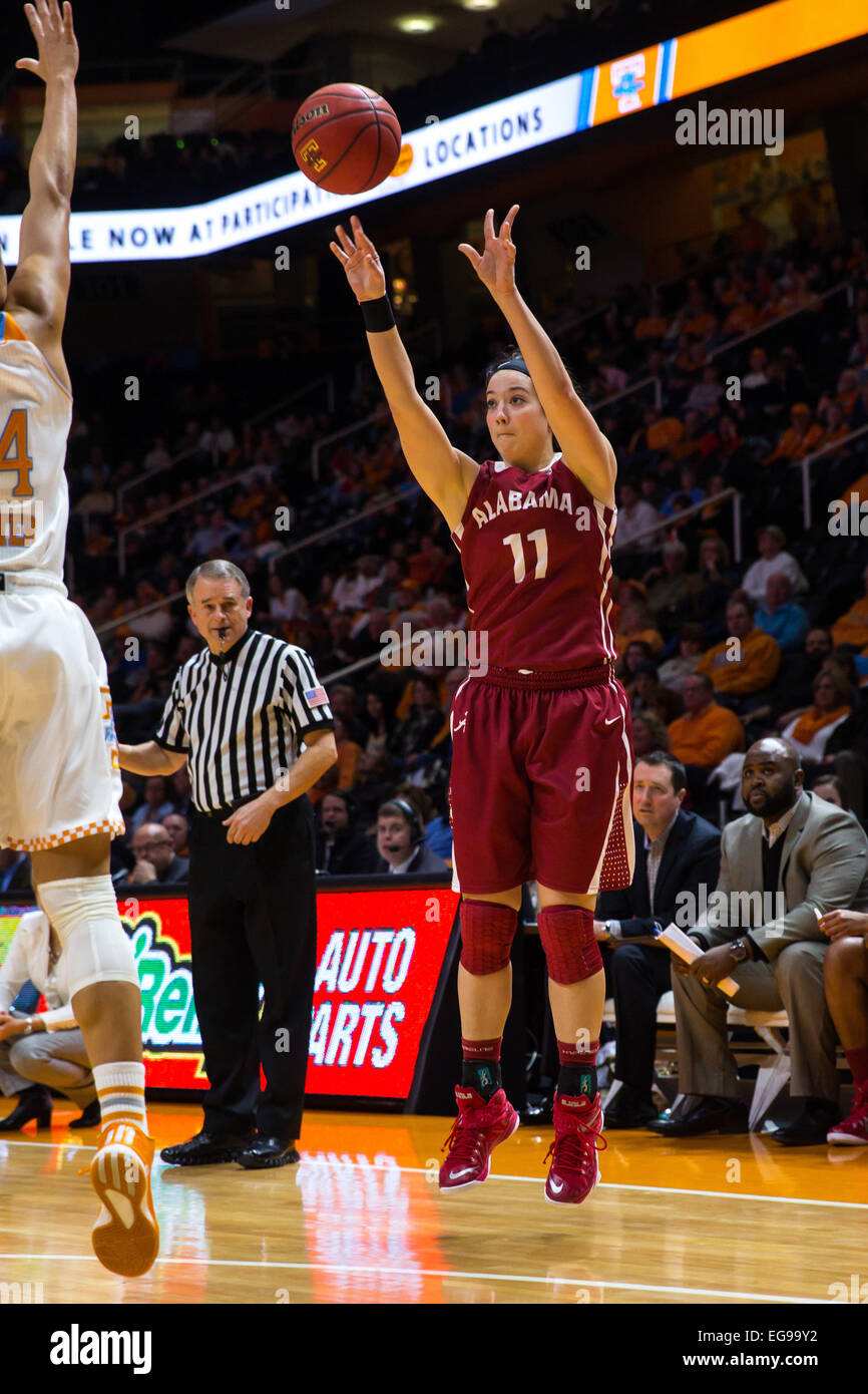 February 19, 2015: Hannah Cook #11 of the Alabama Crimson Tide shoots ...