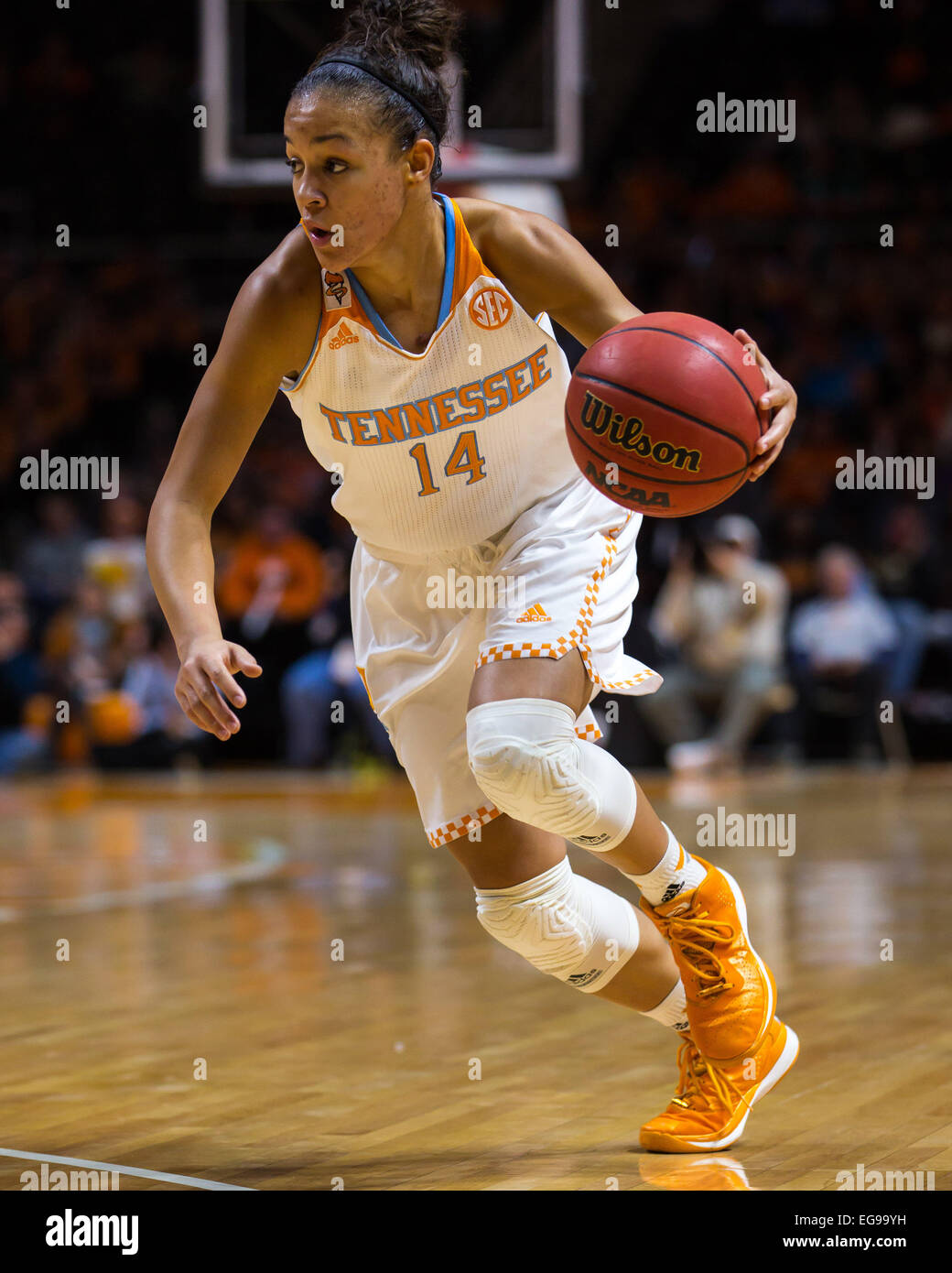 February 19, 2015: Andraya Carter #14 of the Tennessee Lady Volunteers ...
