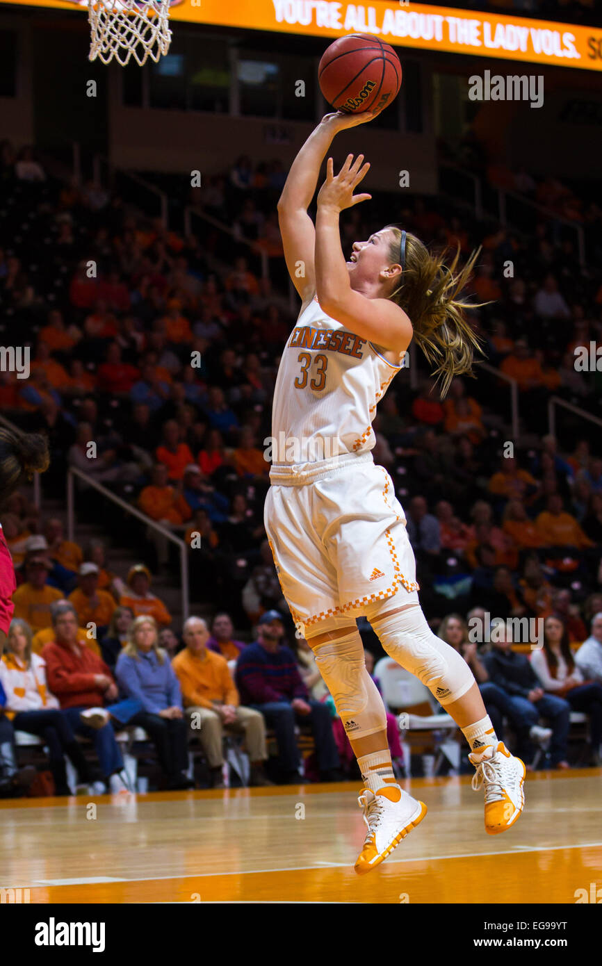 February 19, 2015: Alexa Middleton #33 of the Tennessee Lady Volunteers ...