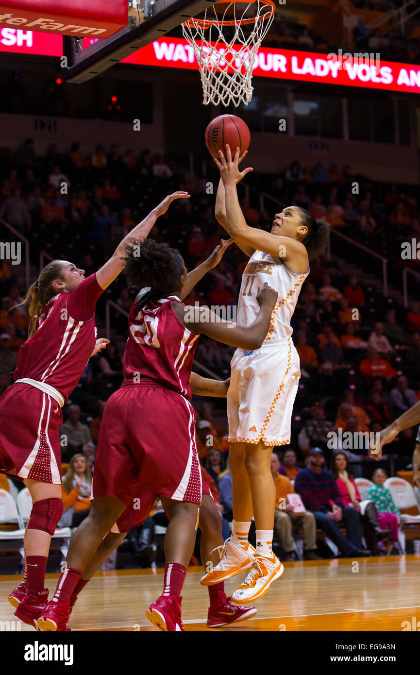 February 19, 2015: Cierra Burdick #11 of the Tennessee Lady Volunteers ...