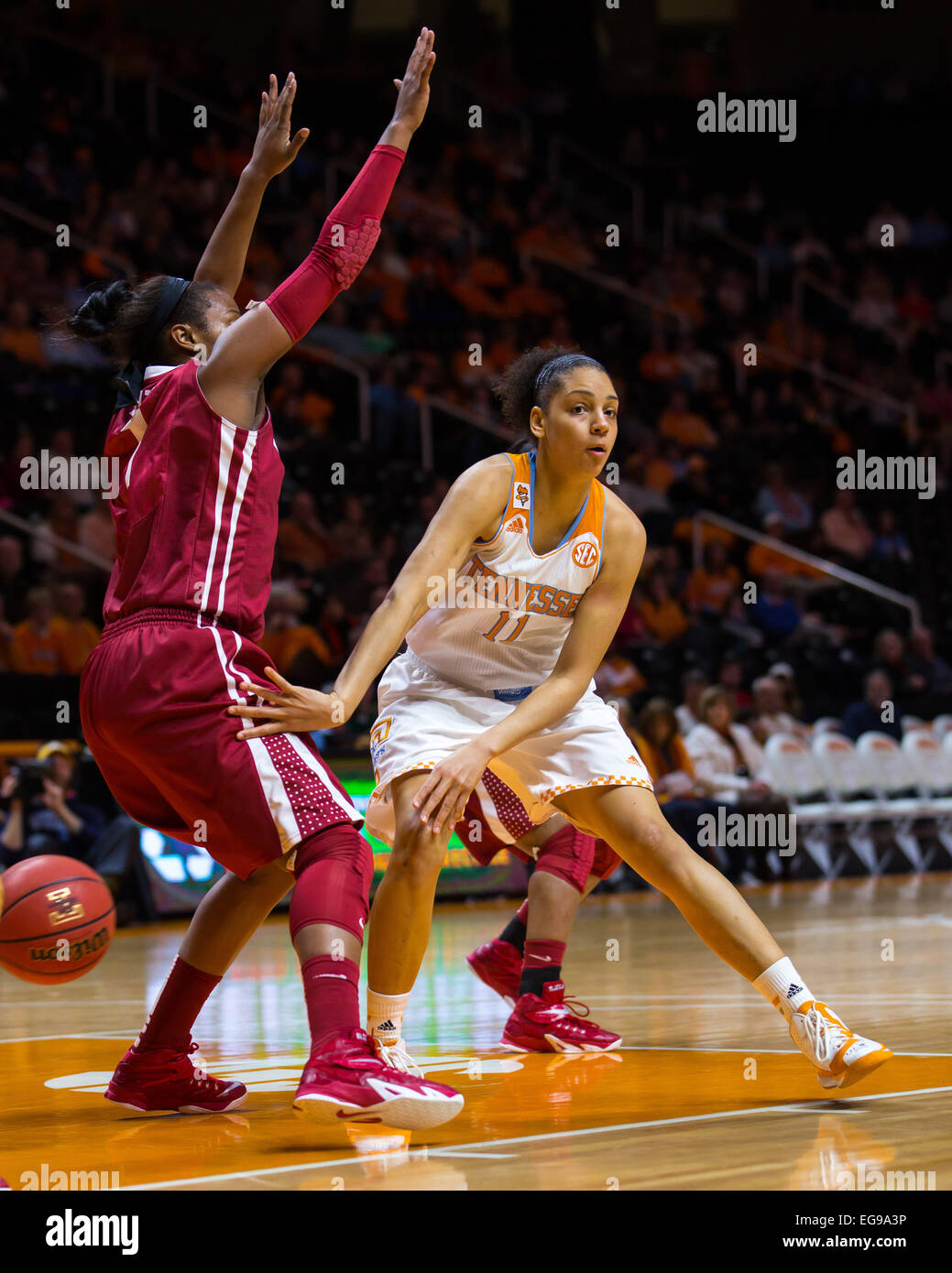 February 19, 2015: Cierra Burdick #11 of the Tennessee Lady Volunteers ...