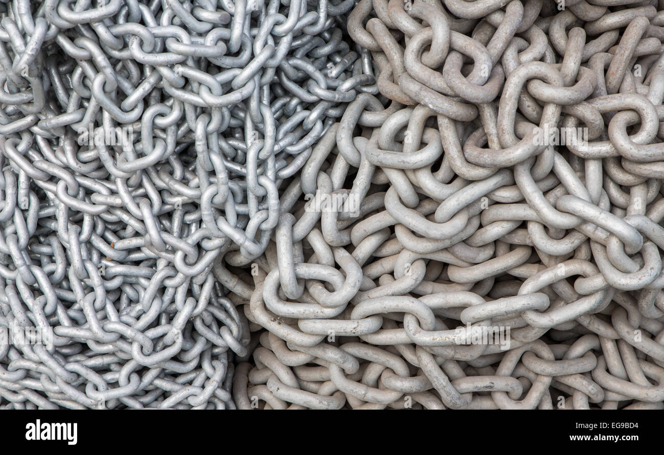 Old and new chains background Stock Photo - Alamy