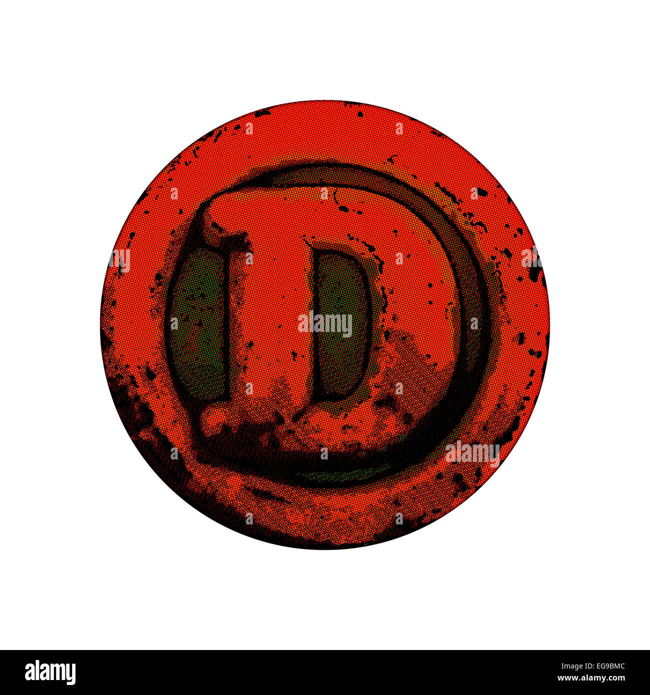 grunge font - letter Stock Photo - Alamy