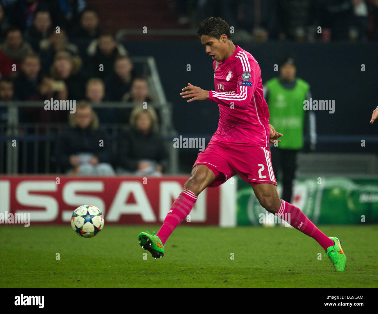 Madrid's Raphael Varane in action during the Champions League Round of ...