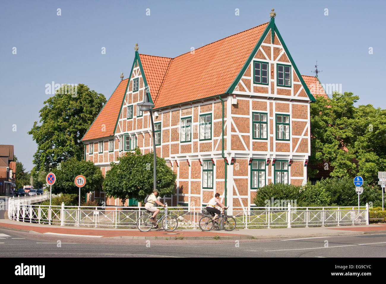 City Hall Jork, Altes Land, Lower Saxony, Germany, Euro Part Estebrügge ...