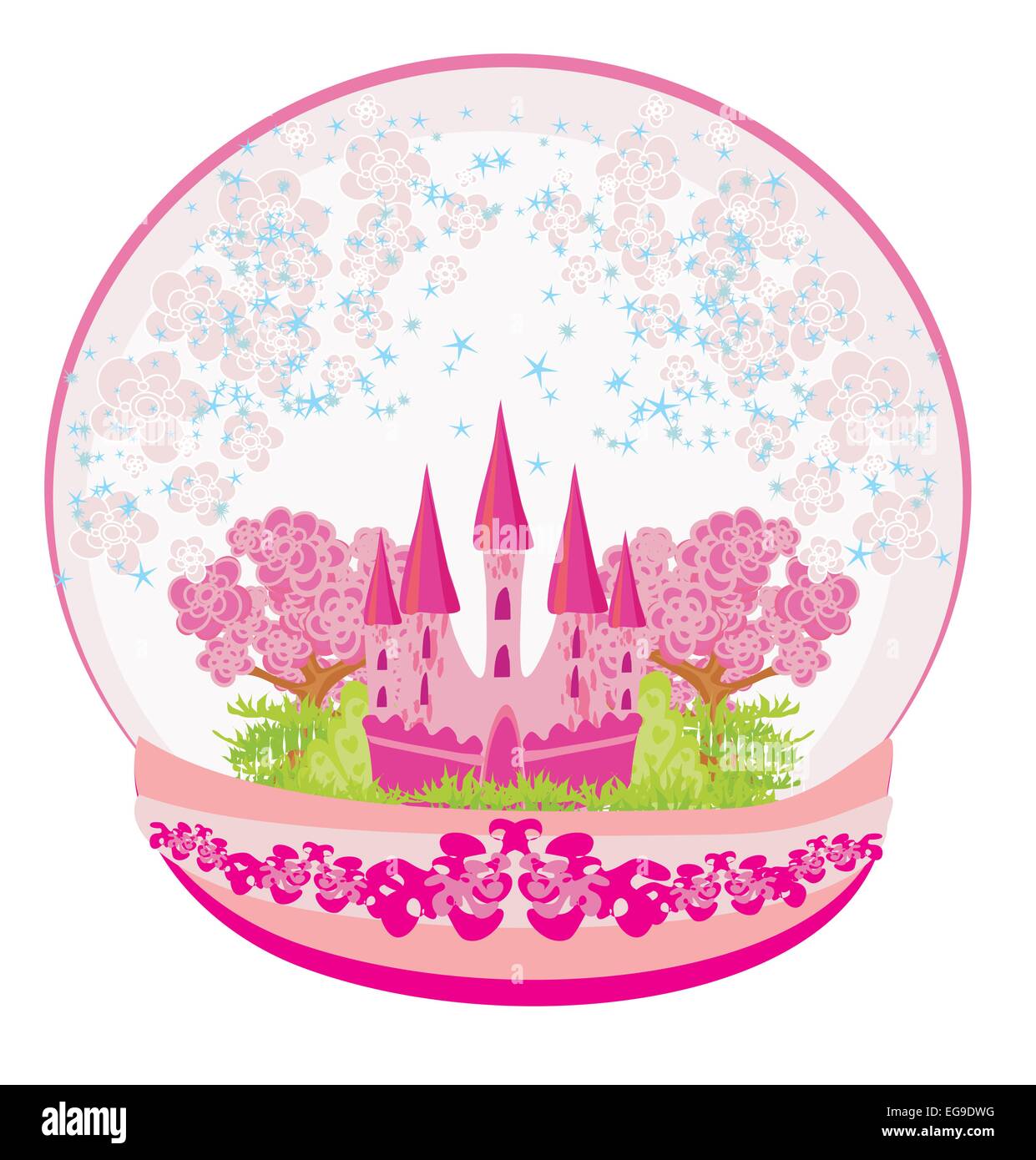 Inside pink castle Stock Vector Images - Alamy