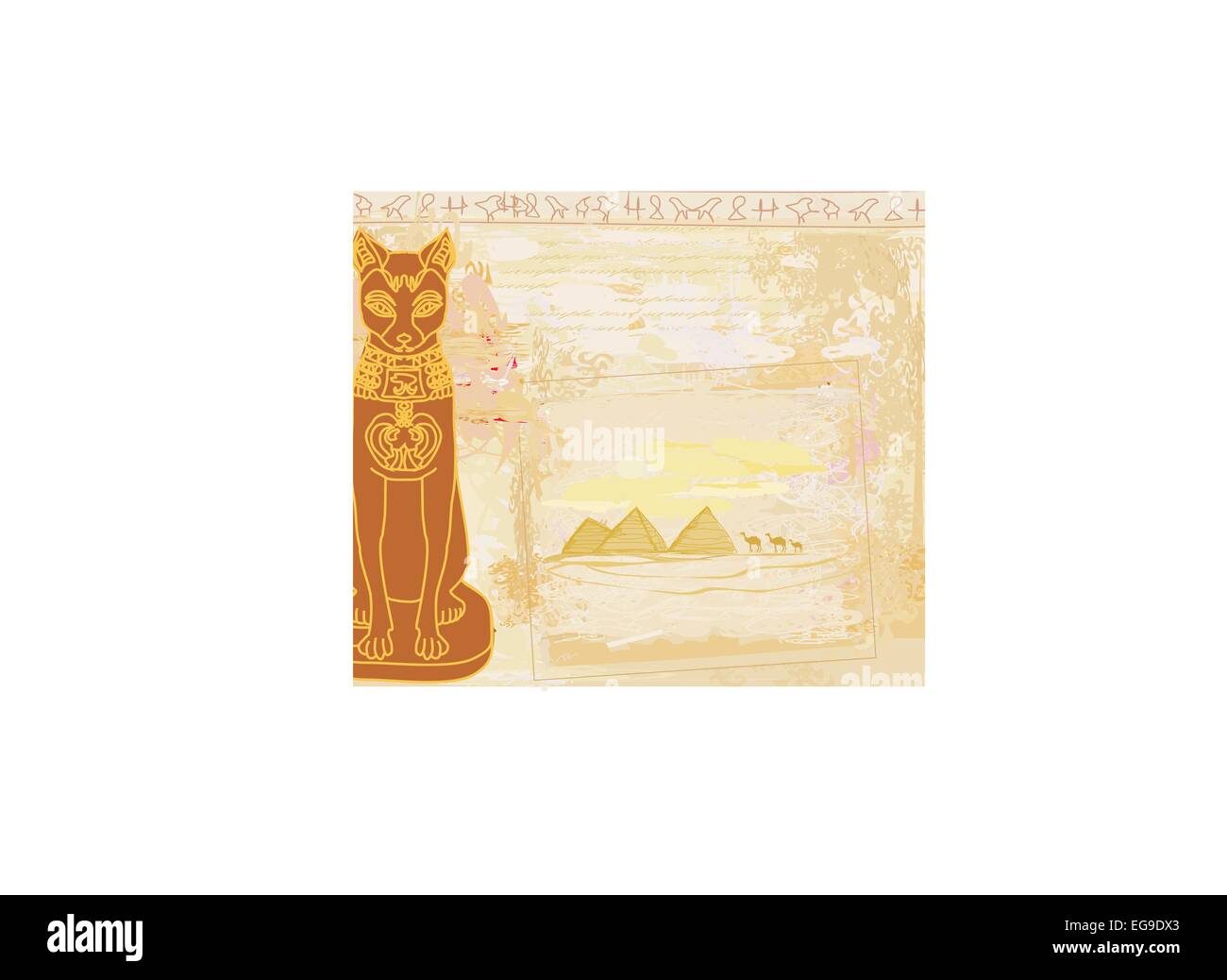 Stylized Egyptian cat Stock Vector Image & Art - Alamy