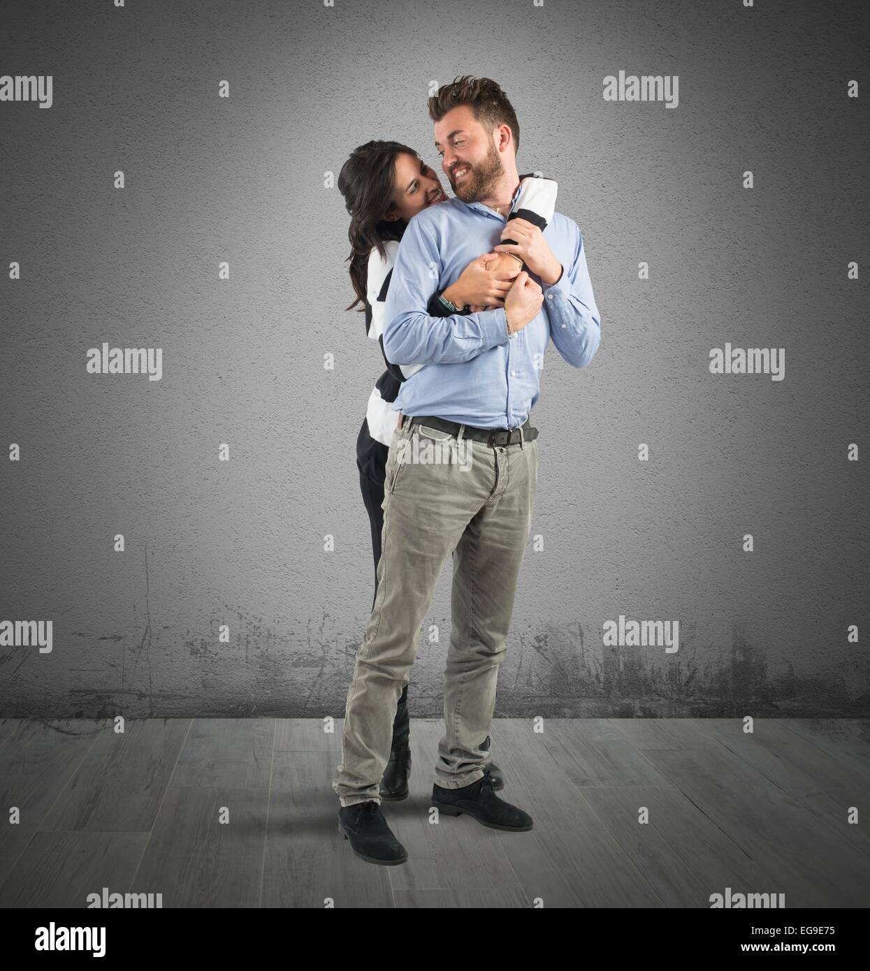 Boy girl embrace hi-res stock photography and images - Alamy