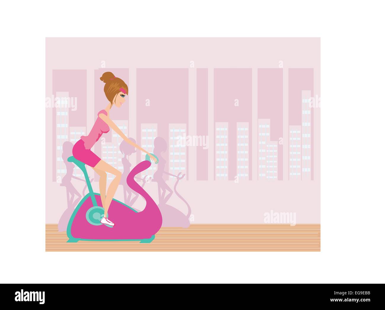 Indoor cycling vectors hi-res stock photography and images - Alamy
