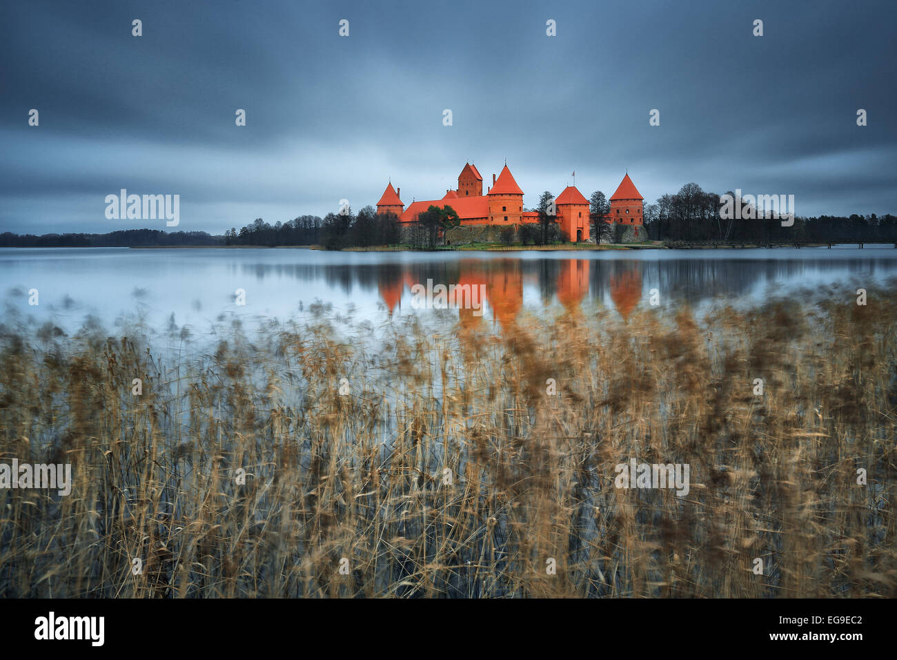 Lithuania, Vilnius, Trakai, Castle by lake Stock Photo - Alamy