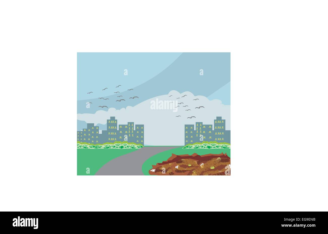 Landfill or dump Stock Vector Images - Alamy