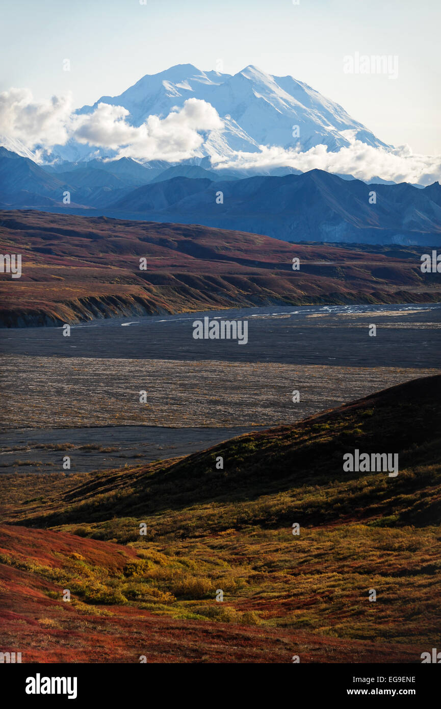 Mount McKinley's peak, Denali National Park, Alaska, United States ...