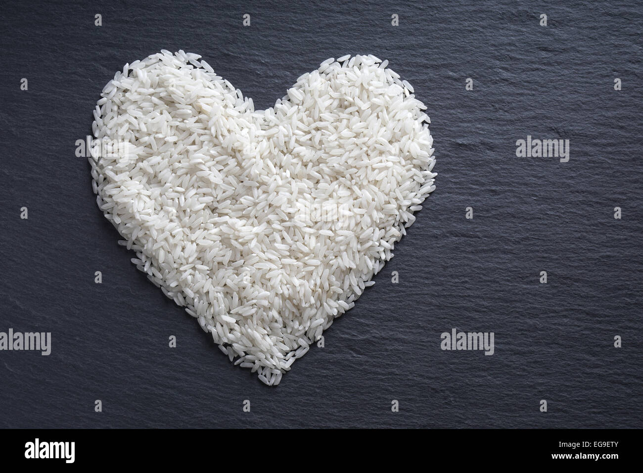 rice in heart shape Stock Photo - Alamy