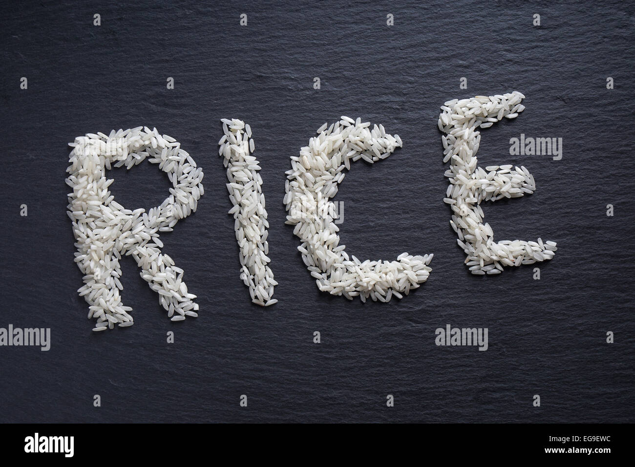 Word rice concept written hi-res stock photography and images - Alamy