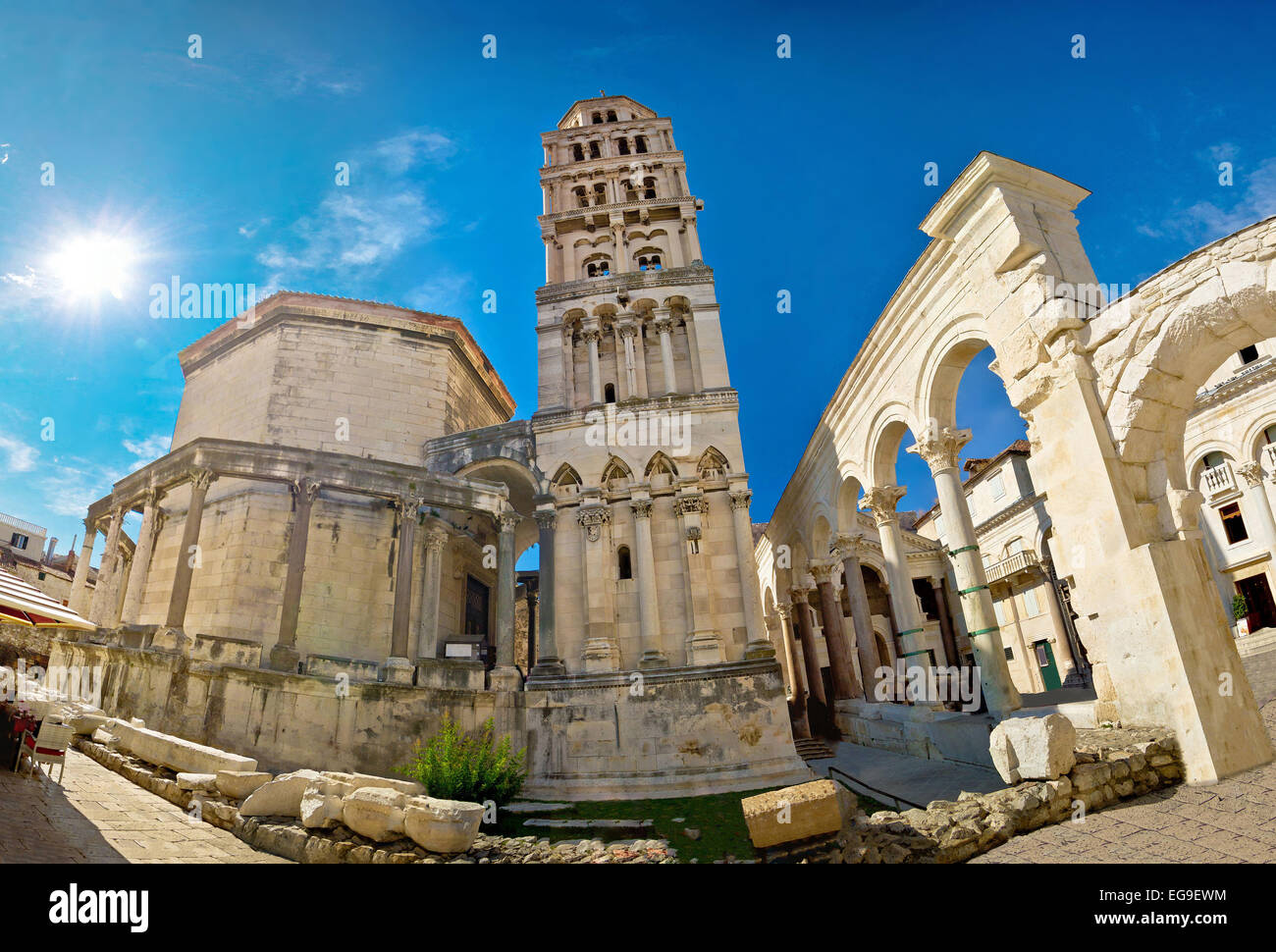 Diocletian palace UNESCO world heritage site in Split, Dalmatia ...
