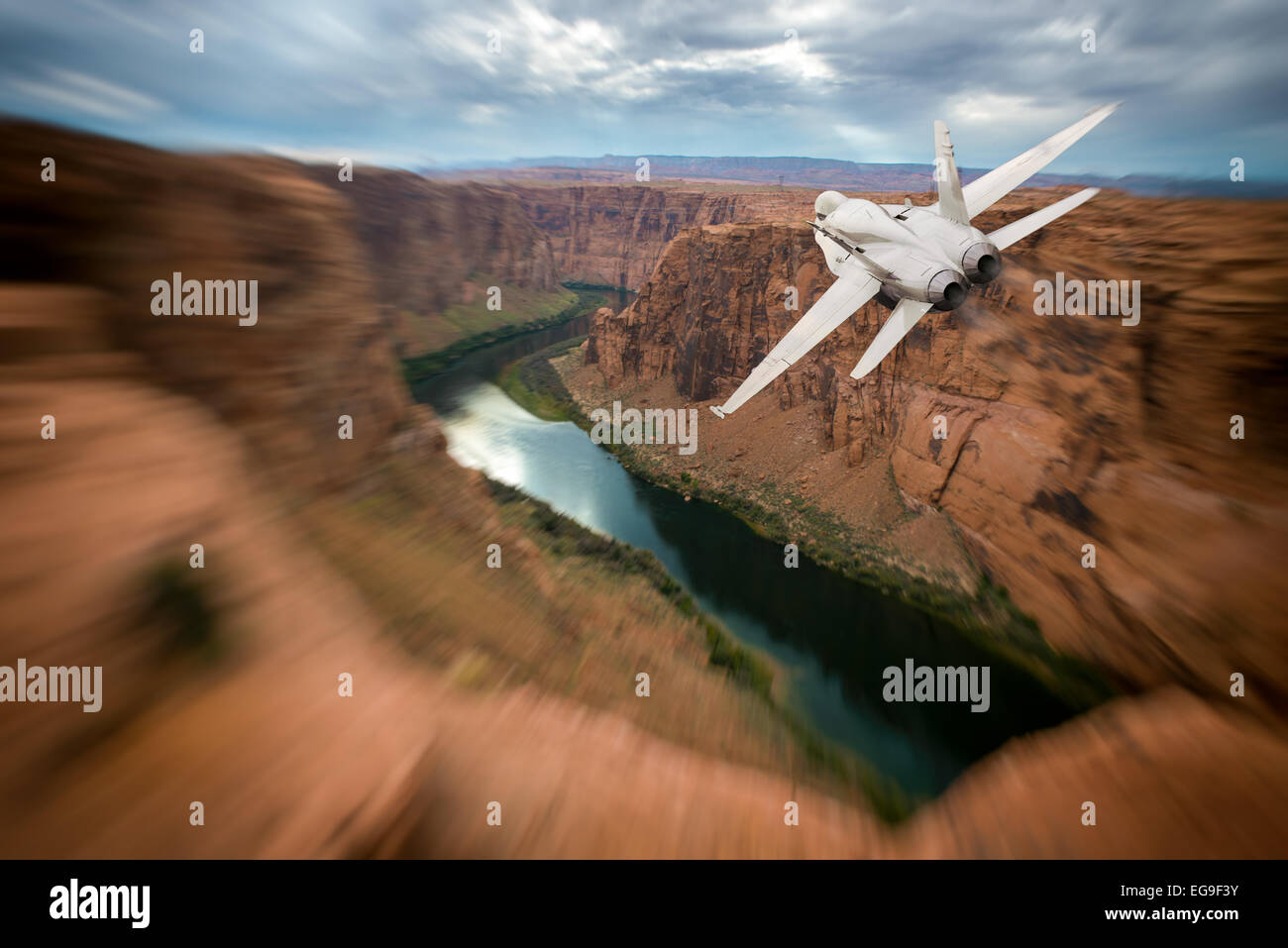 USA, Arizona, FA-18 Hornet flying over Colorado River Stock Photo - Alamy