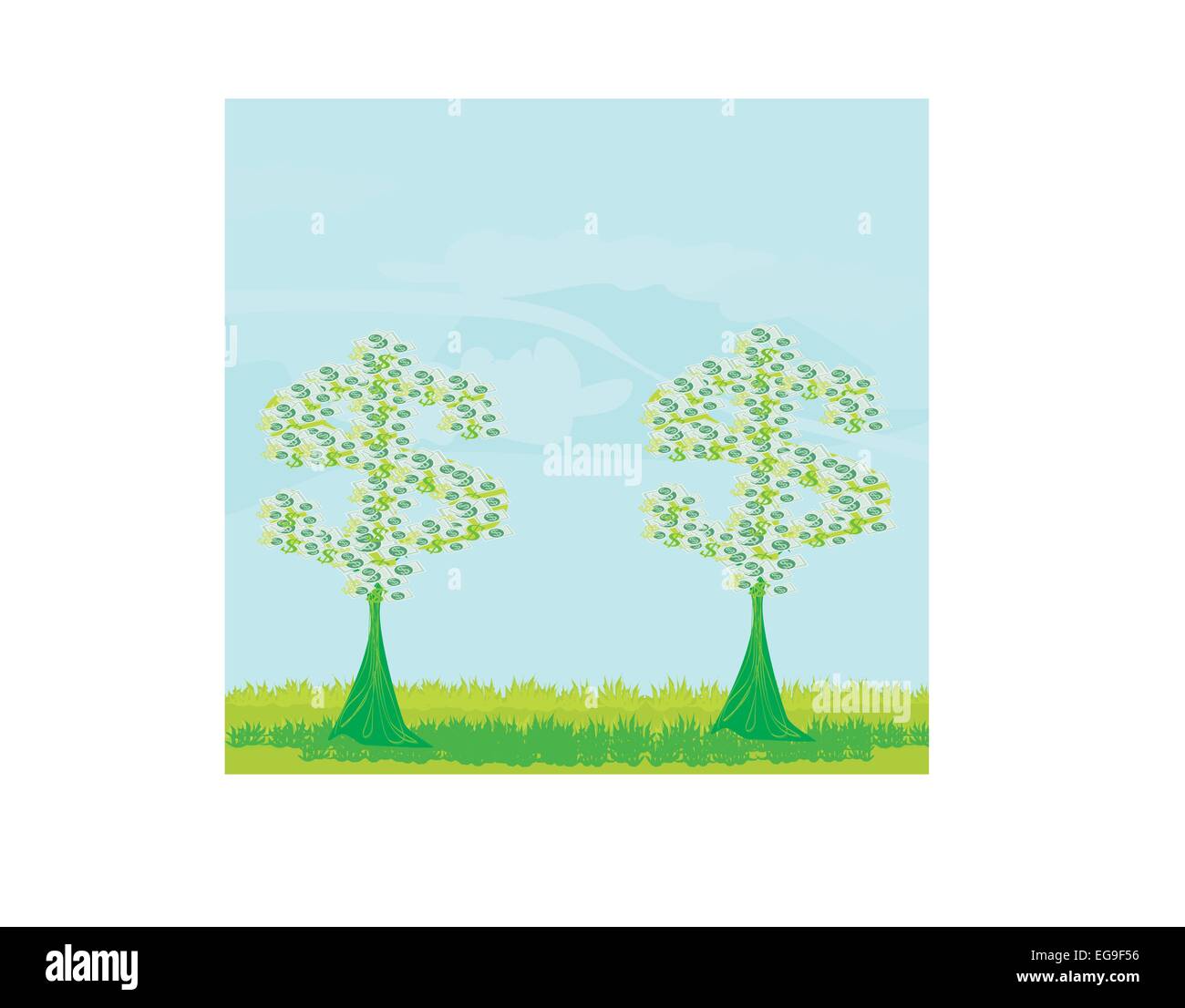 Money tree growing coins Stock Vector Images - Alamy