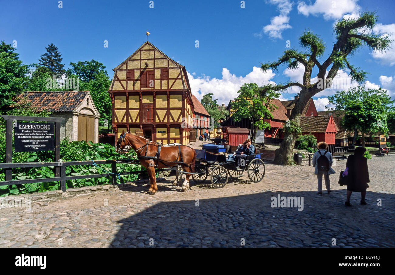 Den Gamle By The Old Town Aarhus Denmark Danmark Stock Photo - Alamy