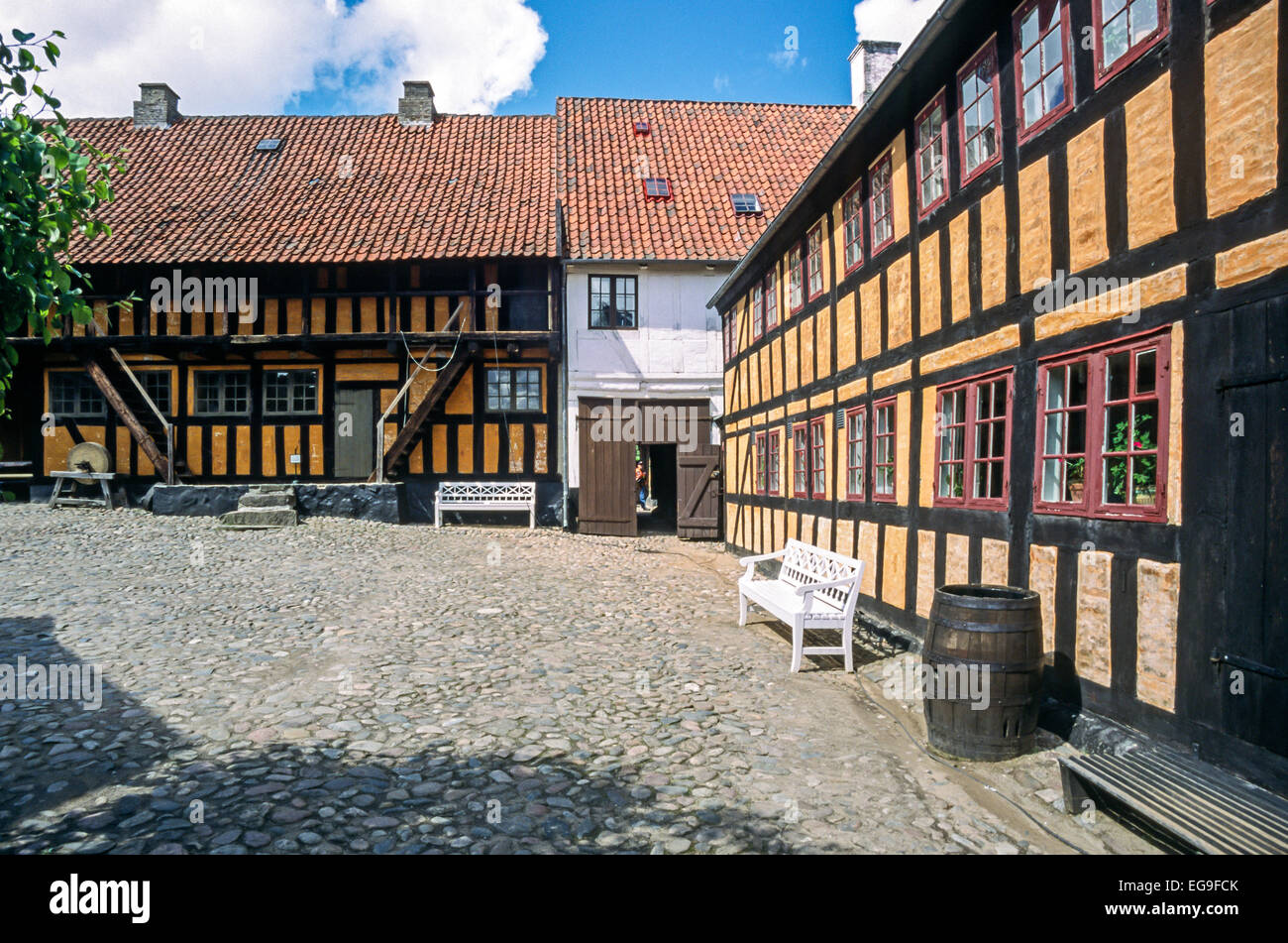 Den Gamle By The Old Town Aarhus Denmark Danmark Stock Photo - Alamy