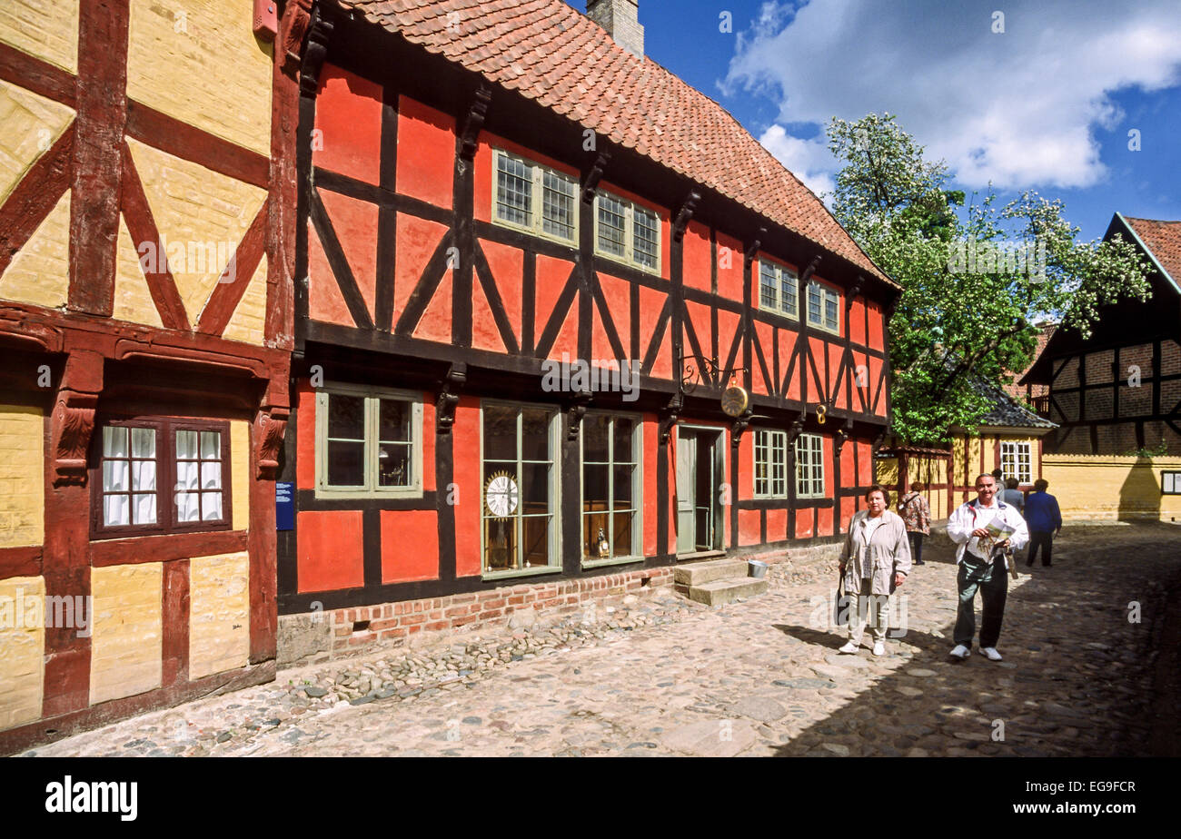Den Gamle By The Old Town Aarhus Denmark Danmark Stock Photo - Alamy