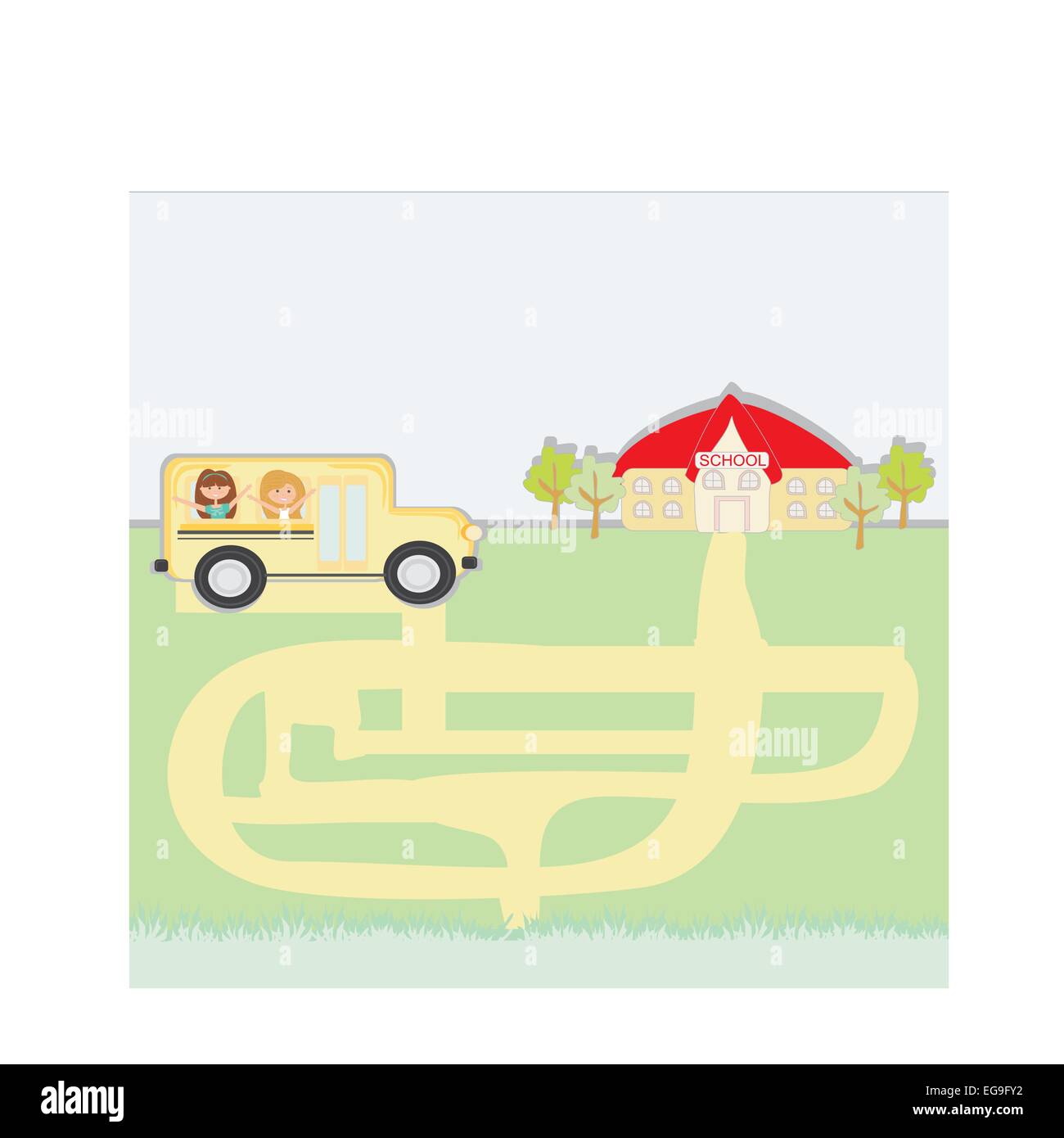 back to school - maze Stock Vector Image & Art - Alamy