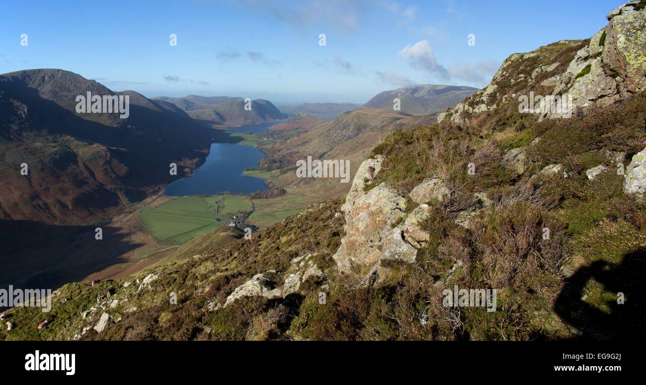 Buttermere from Fleetwith Pike High Stile Ridge Buttermere Mellbreak ...