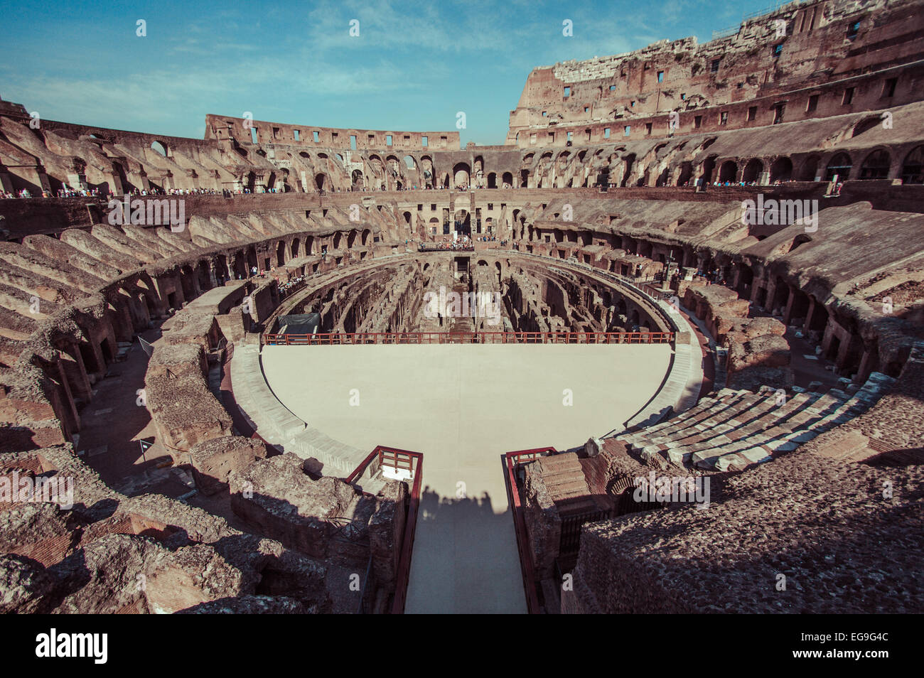 Italy, Rome, Coliseum interior ruins Stock Photo - Alamy