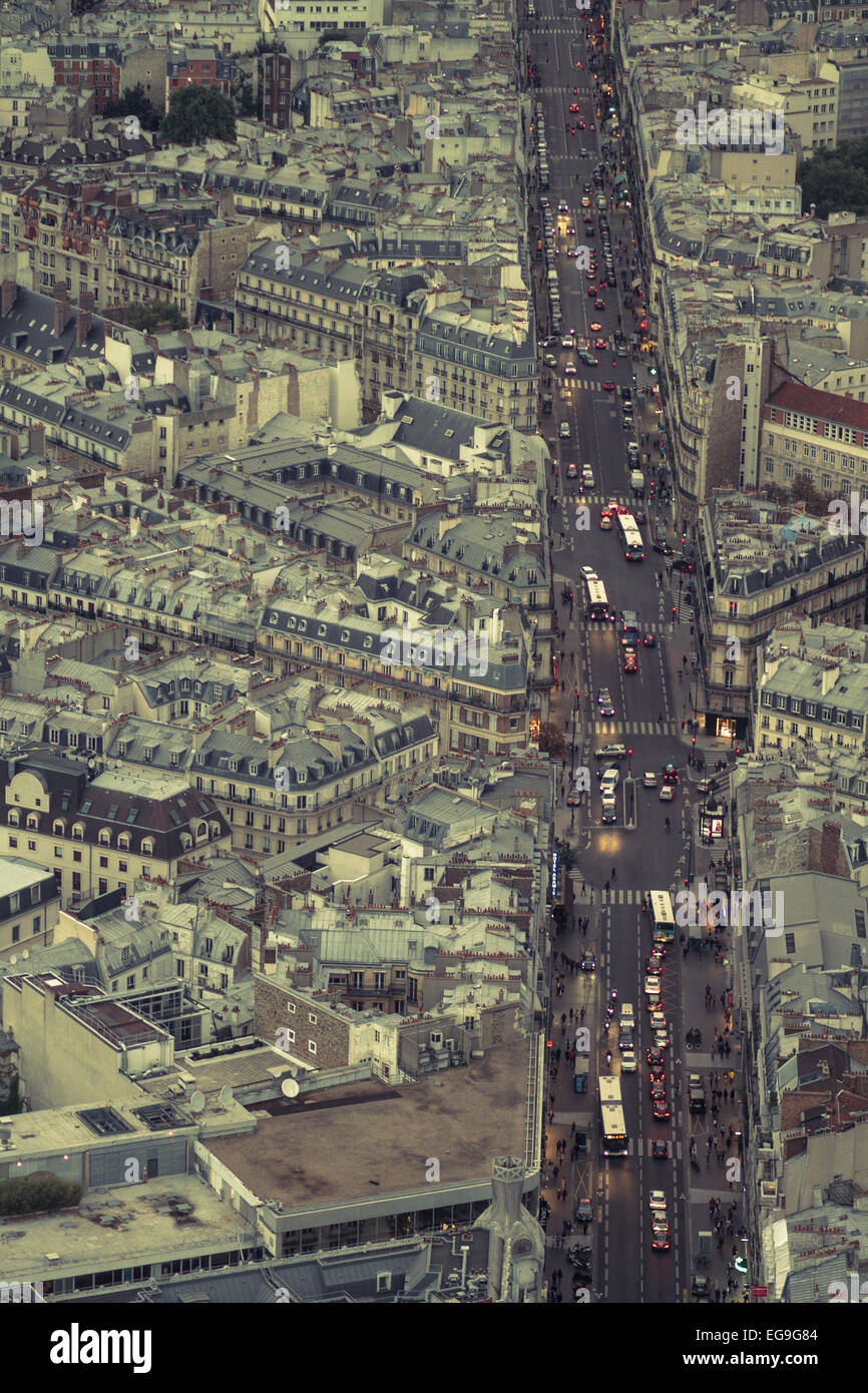 France, Paris, Aerial view of street Stock Photo - Alamy